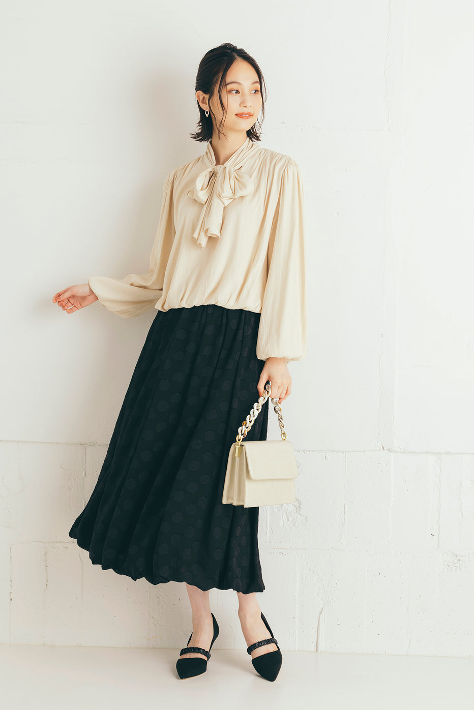 ドットジャカードバルーンスカート NS-168 – ATELIER N’S