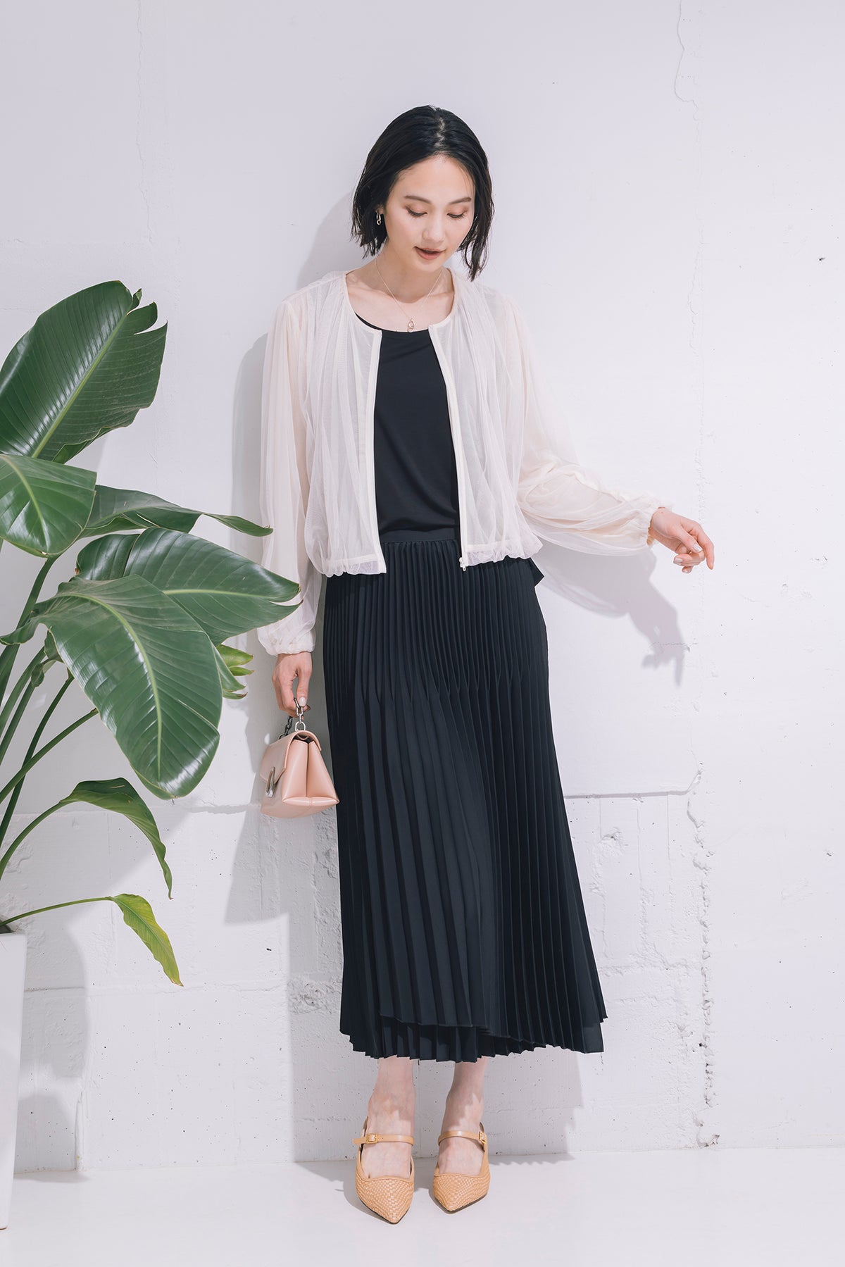 フロントレイヤードプリーツスカート NS-203 – ATELIER N’S