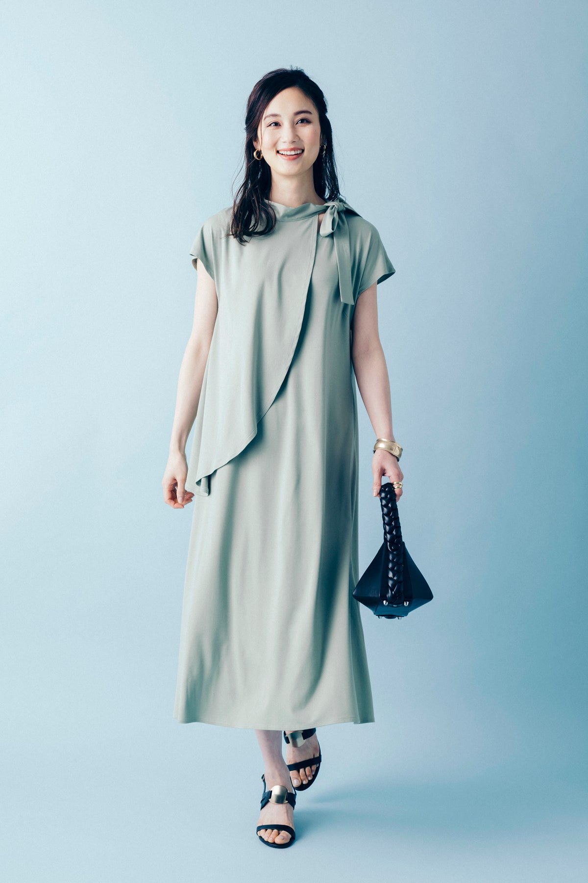 フェイクレイヤードロングワンピース NS-140 – ATELIER N’S